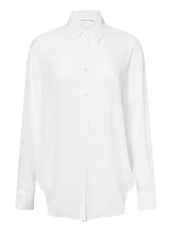 THE FRANKIE SHOP Peri Georgette Sheer Shirt - White