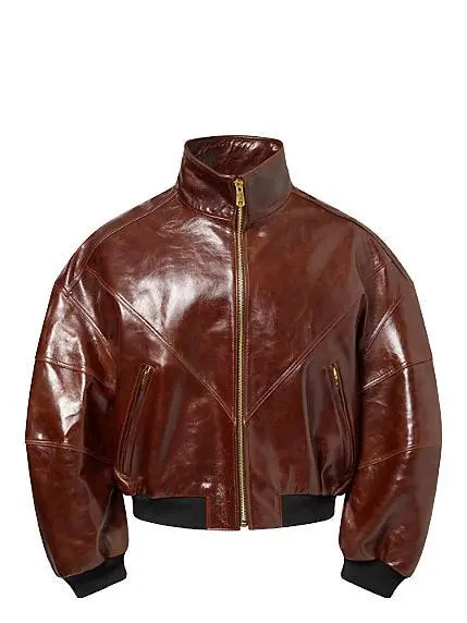 WILLY CHAVARRIA Ruff Rider Leather Jacket - Chocolate