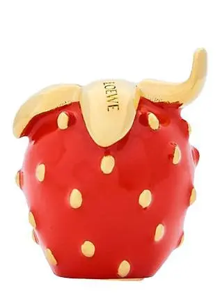 Loewe Strawberry Brass Dice - Red