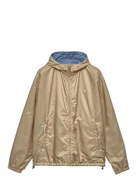 Prada Re-nylon Hooded Shell Jacket - Brown