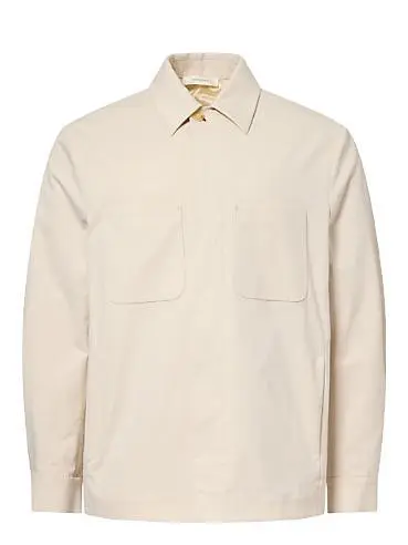 UMIT BENAN Jerome Patch-pocket Cotton-and-silk Shirt - Beige