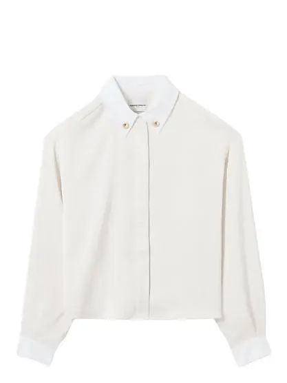 Claudie Pierlot Long-sleeved Buttoned-collar Woven Shirt - Dual-color
