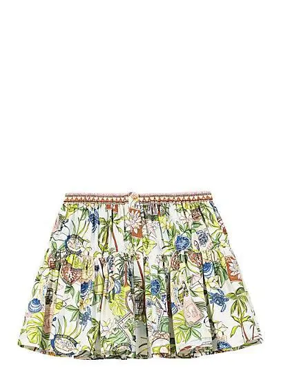 Maje Postcard-print Ruffled Mini Skirt - Postcard Print