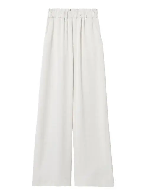 Claudie Pierlot Wide-leg Satin Trousers - Ivory