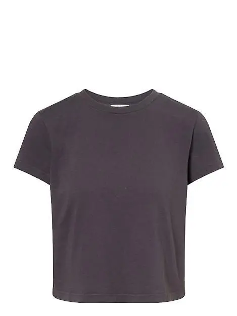 AGOLDE Adine Shrunken Cotton-jersey T-shirt - Trail (md Brown Grey)