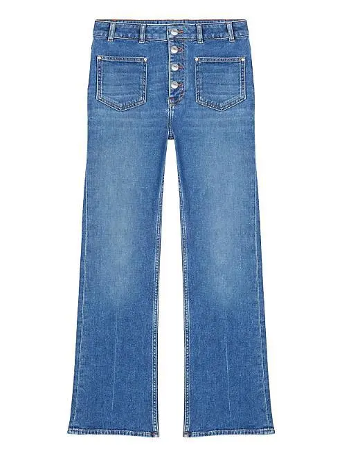 Maje Straight-leg High-rise Denim Jeans - Blue