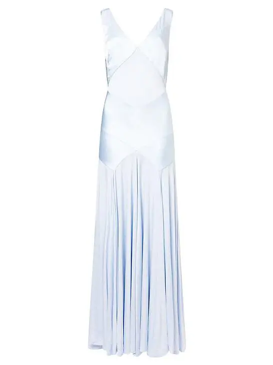 SELF-PORTRAIT Panelled Maxi Dress - Blue