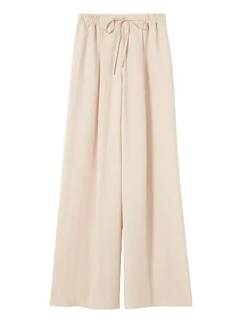 Claudie Pierlot Wide-leg Woven Trousers - Vanilla