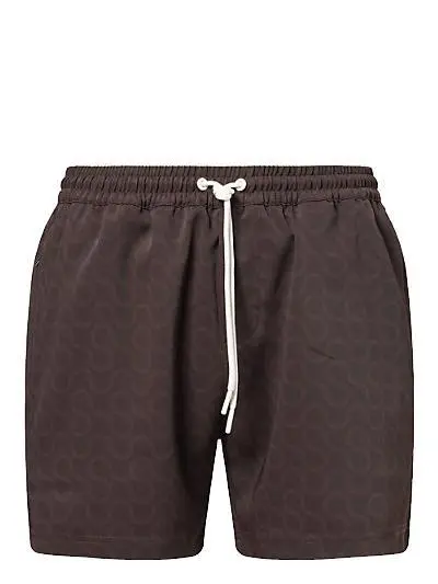 RAITH Printed Swim Shorts - Brezza Prt Brw/l Brown