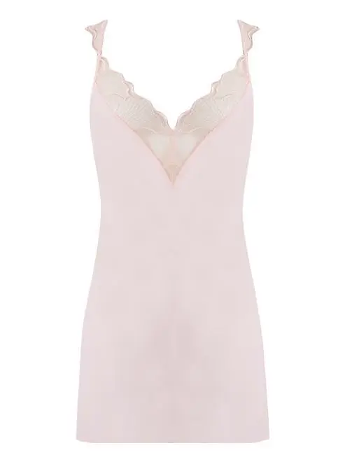 Bluebella Marabel Chiffon Chemise - Pearl Pink/sheer