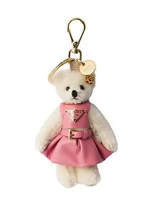 Prada Teddy Keychain Charm - White