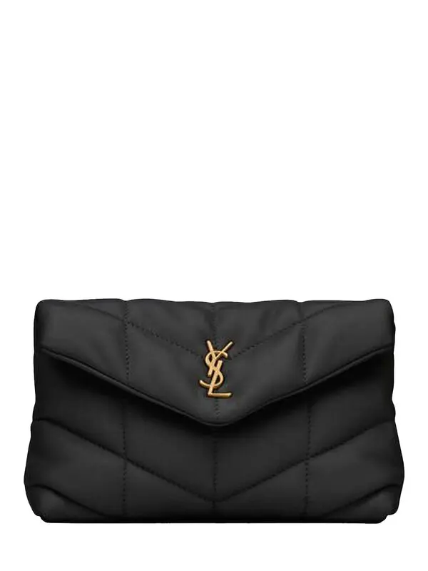 Saint Laurent Puffer Small Pouch - Black