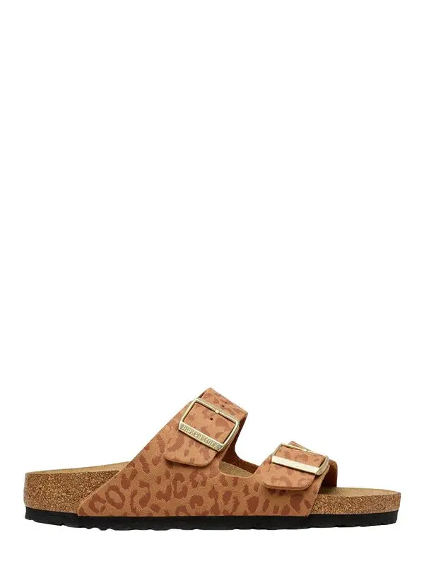 BIRKENSTOCK Arizona Leopard Print Sandals - Tan