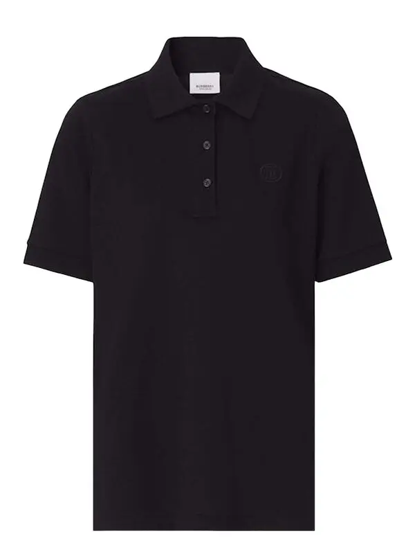 Burberry Tb Monogram Polo - Black