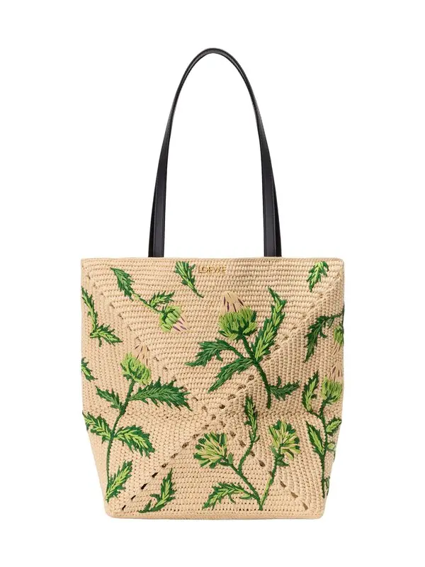Loewe X Paula's Ibiza Raffia-blend Puzzle Fold Tote Bag - Beige