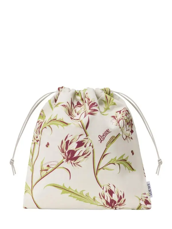 Loewe X Paula's Ibiza Small Floral Pouch - White