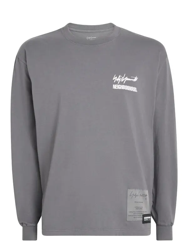 Yohji Yamamoto X Neighborhood Cotton Long-sleeve T-shirt - Grey