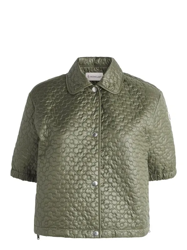 Moncler Floral-quilted Overshirt - Green