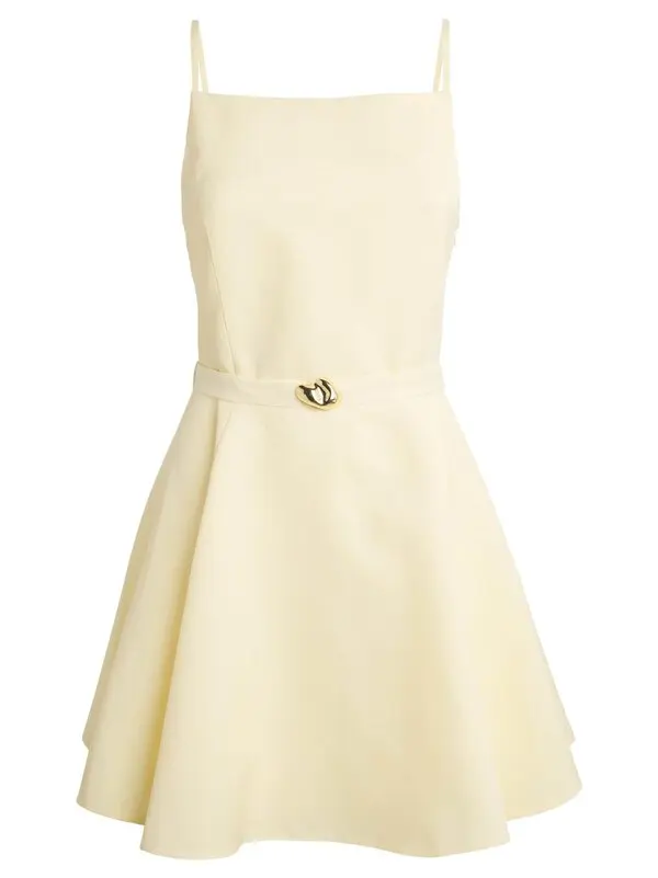 Maje Satin Embellished Mini Dress - Yellow
