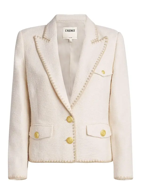 L'Agence Tweed Wylla Blazer - Beige