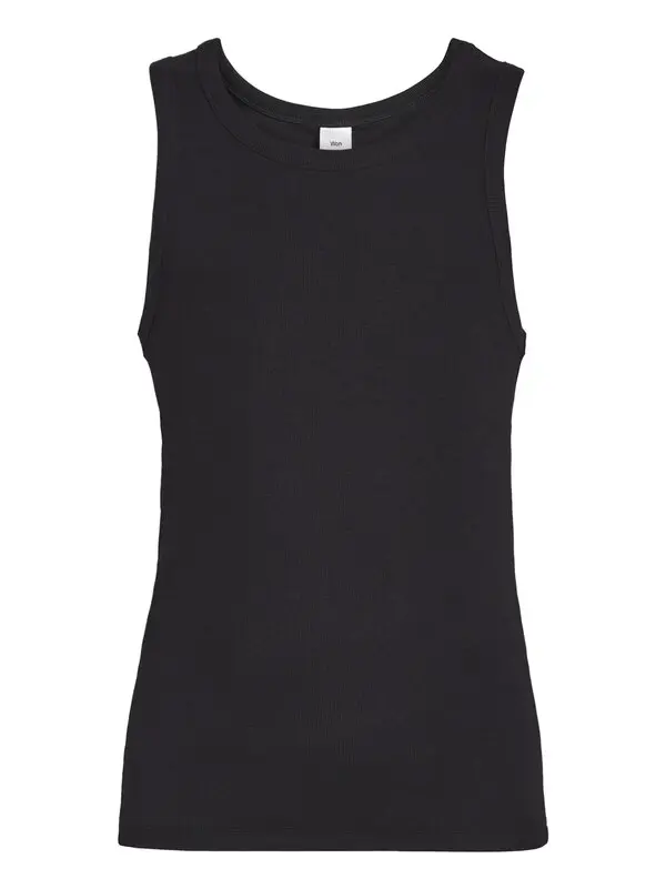 WON HUNDRED Stretch-cotton Simo Tank Top - Black