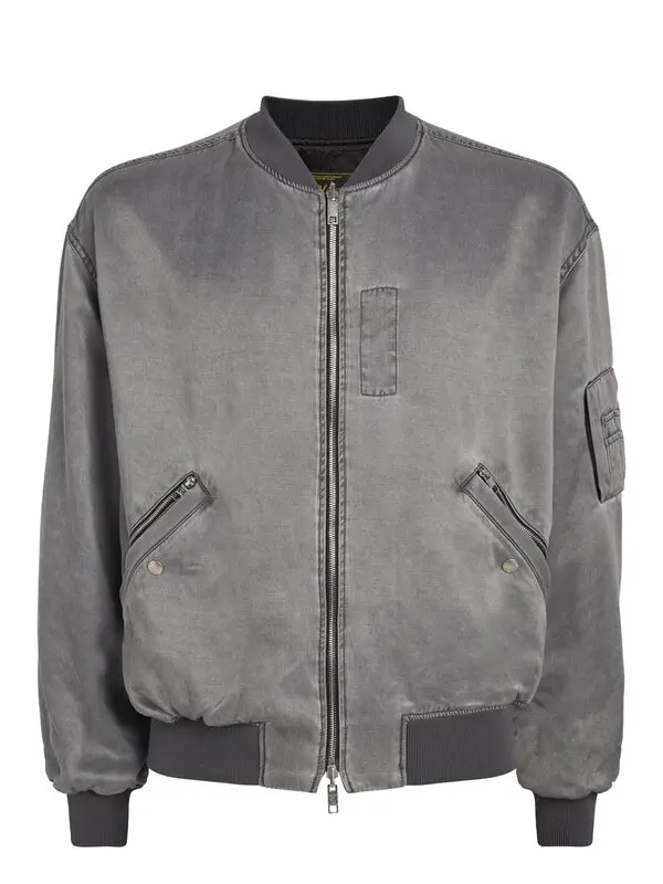 WOOYOUNGMI Faded Logo Bomber Jacket - Grey