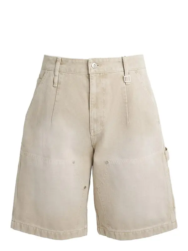 WOOYOUNGMI Cotton Carpenter Shorts - Beige