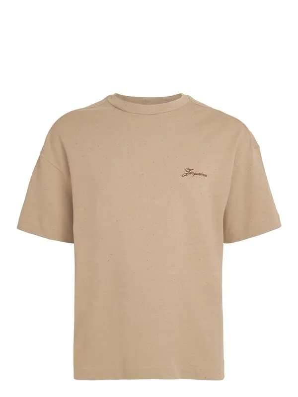 Jacquemus Cotton Embroidered Brodero T-shirt - Beige