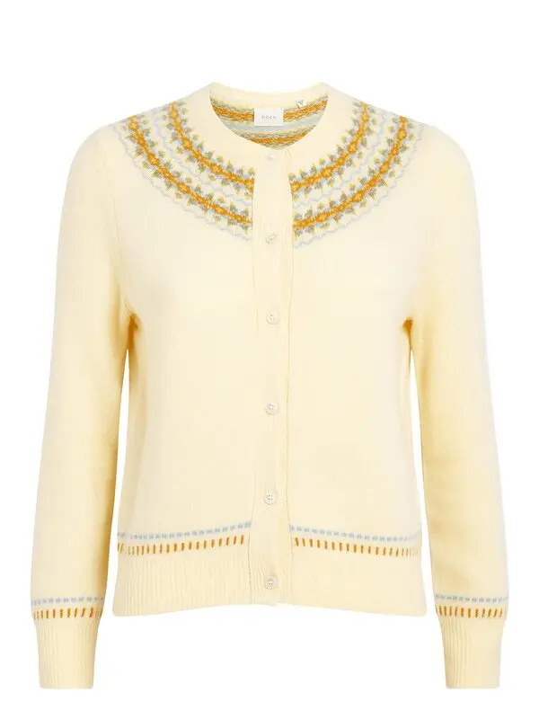 DÔEN Wool-blend Olympe Cardigan - Yellow