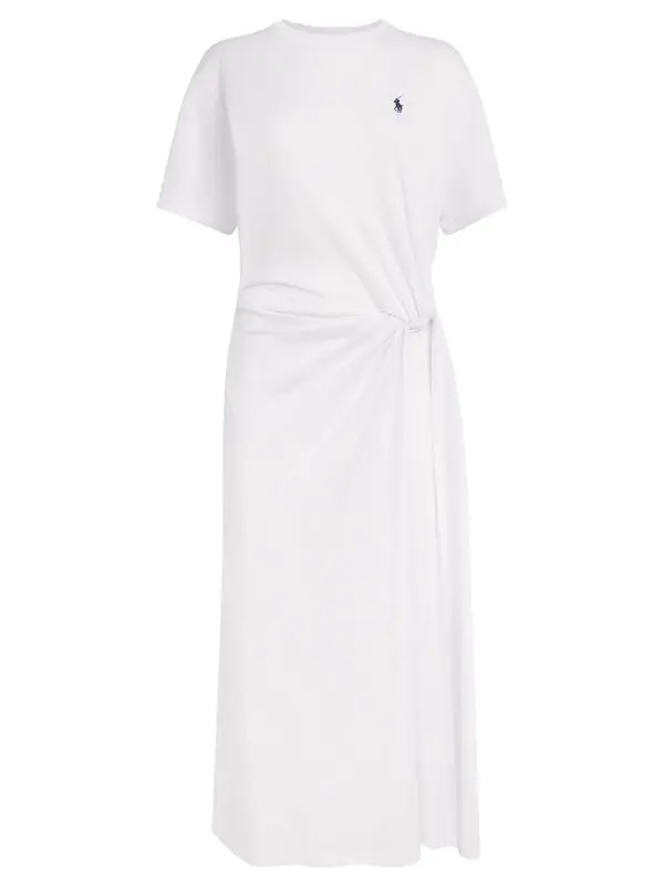 Polo Ralph Lauren Twist-detail Maxi T-shirt Dress - White