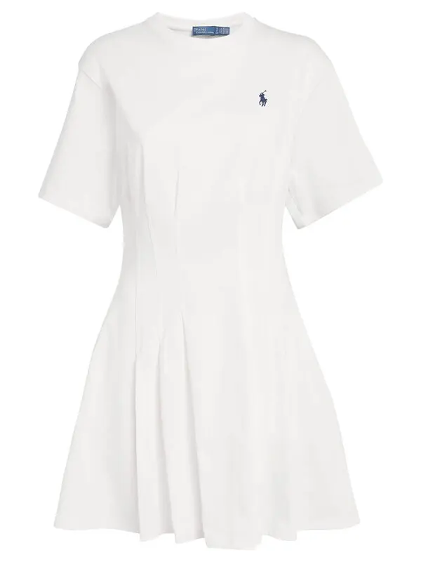 Polo Ralph Lauren Cotton Shaped Mini Dress - White