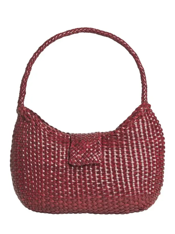 Rixo X Dragon Diffusion Leather Saoirse Shoulder Bag - Burgundy