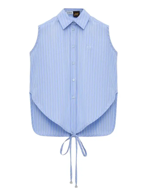 Loewe X Paula's Ibiza Striped Sleeveless Shirt - Blue