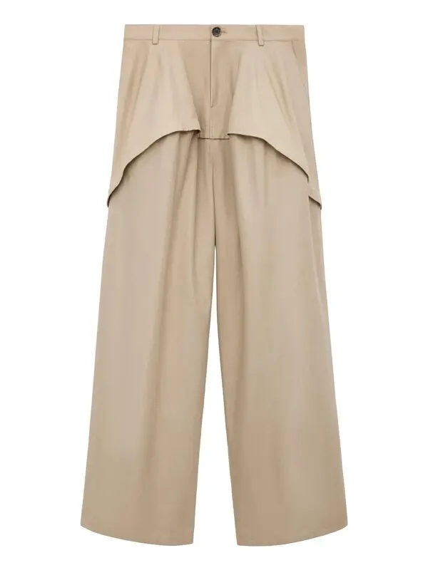 Loewe X Paula's Ibiza Cotton Panelled Trousers - Beige
