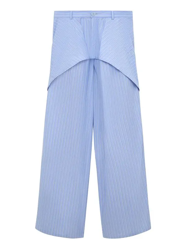 Loewe X Paula's Ibiza Striped Paneled Trousers - Blue