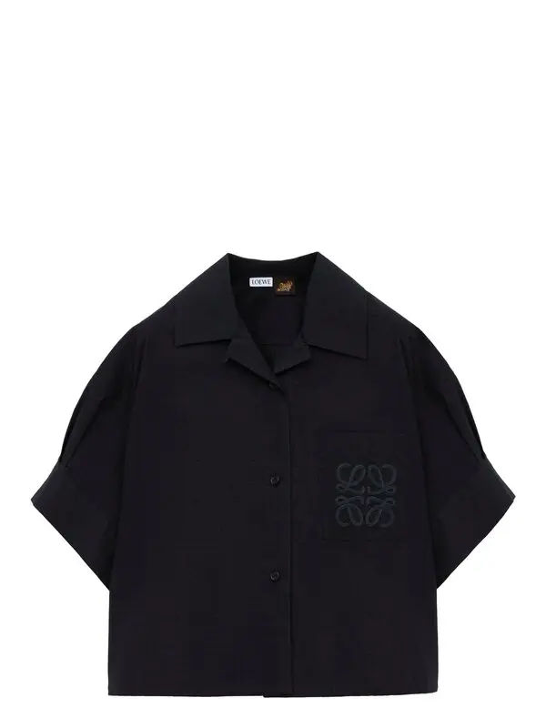 Loewe X Paula's Ibiza Anagram Short-sleeve Shirt - Black