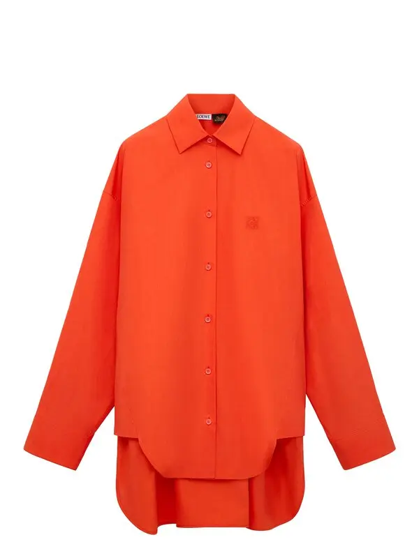 Loewe X Paula's Ibiza Anagram Cotton-blend Shirt - Orange