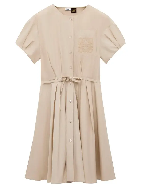 Loewe X Paula's Ibiza Anagram Shirt Dress - Beige