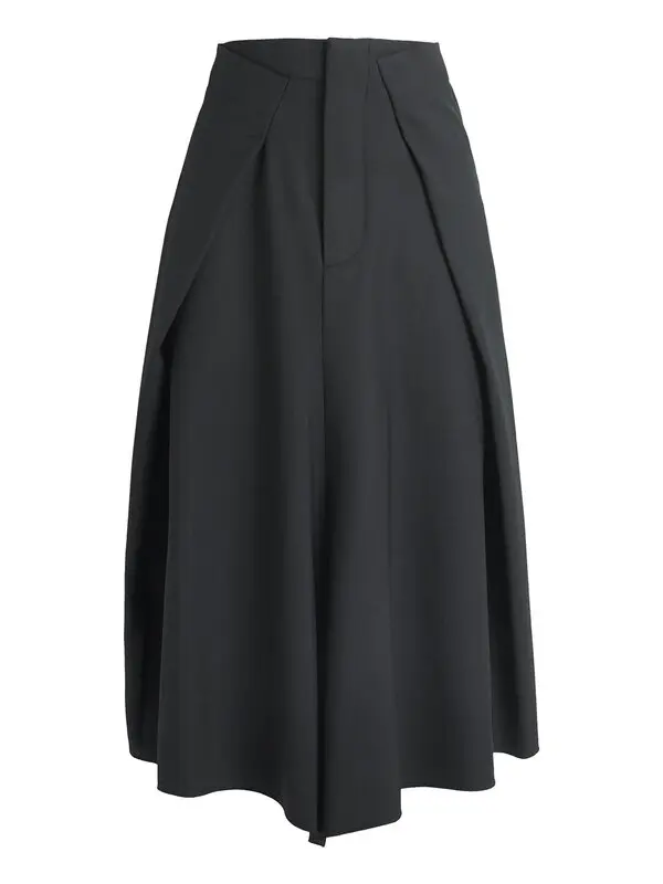 Victoria Beckham Tailored Midi Skirt - Black