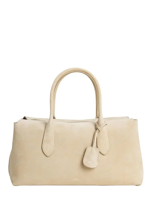 Polo Ralph Lauren Medium Suede Shoulder Bag - Beige