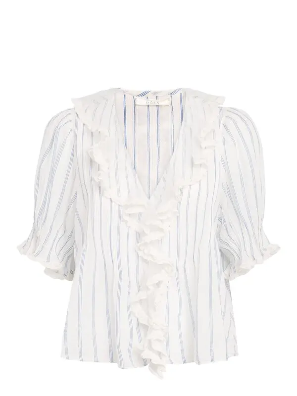 DÔEN Organic Cotton Henri Blouse - White