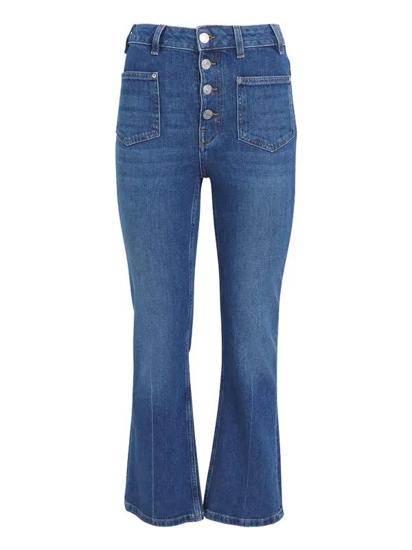 Maje Patch-pockets Flared Jeans - Blue