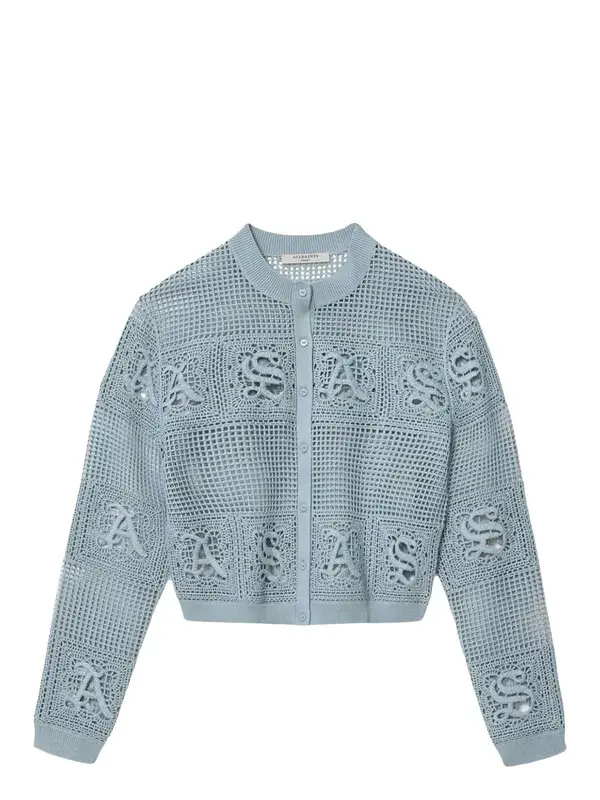 ALLSAINTS Organic Cotton Kyra Cardigan - Blue