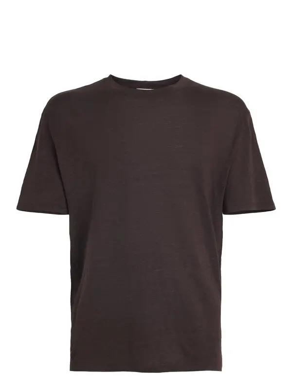 Sandro Linen T-shirt - Brown