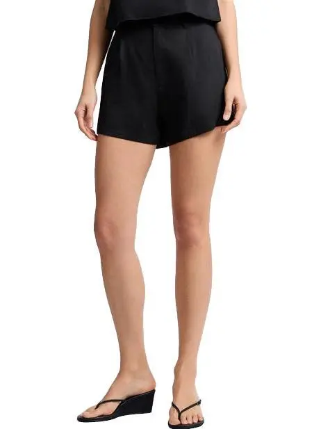 Onia Tailored Stretch Linen Short - Black