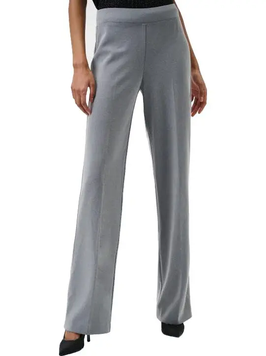 Joseph Ribkoff Wide-leg Silky Knit Pants - Grey Melange