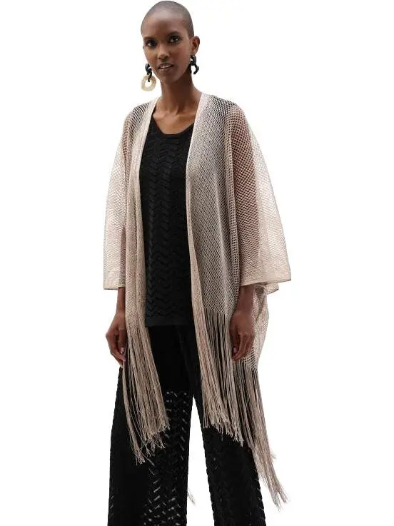 Joseph Ribkoff Bohemian Open-front Kimono - Moonstone