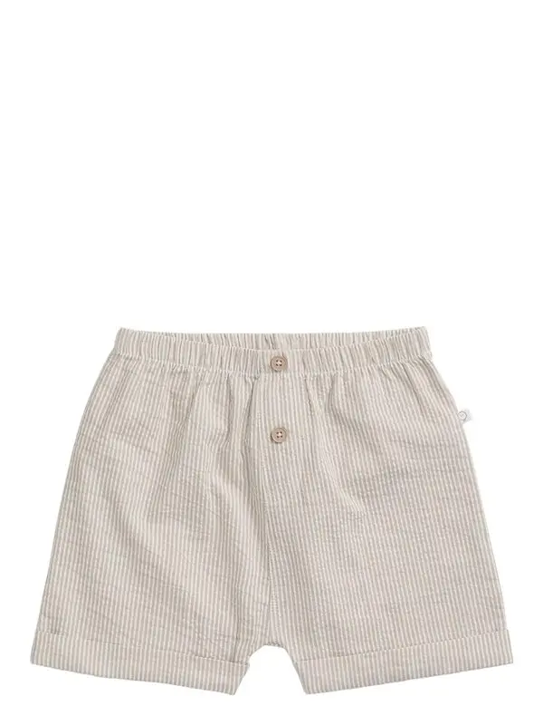 MORI Striped Woven Shorts - Seagrass Stripe