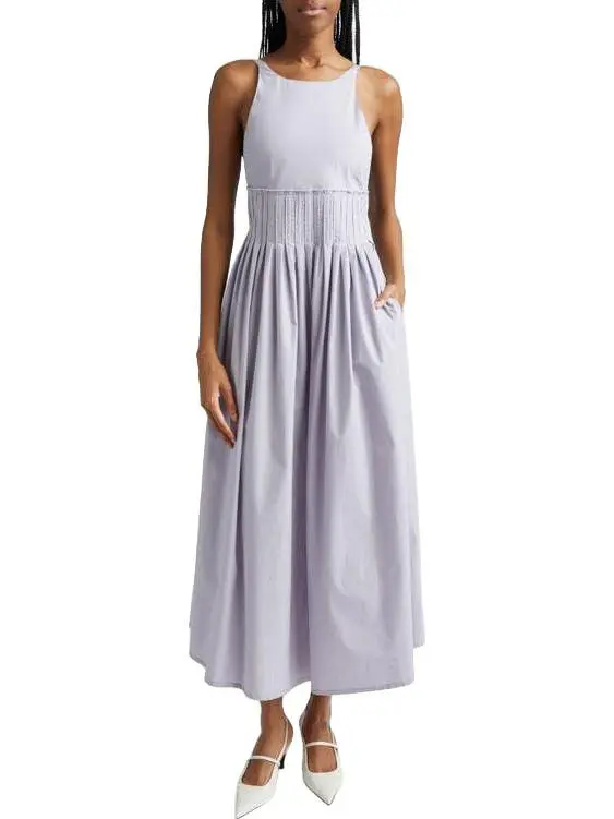 Giorgio Armani Iris Poplin Midi Dress - Lilac