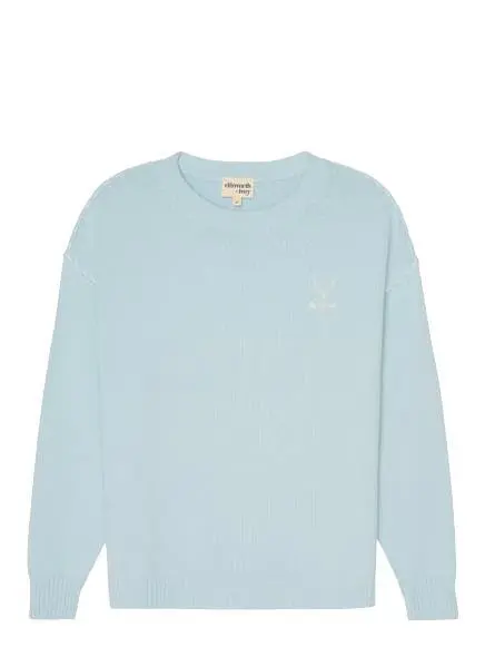 ELLSWORTH + IVEY Riley Crewneck Sweater - Light Blue